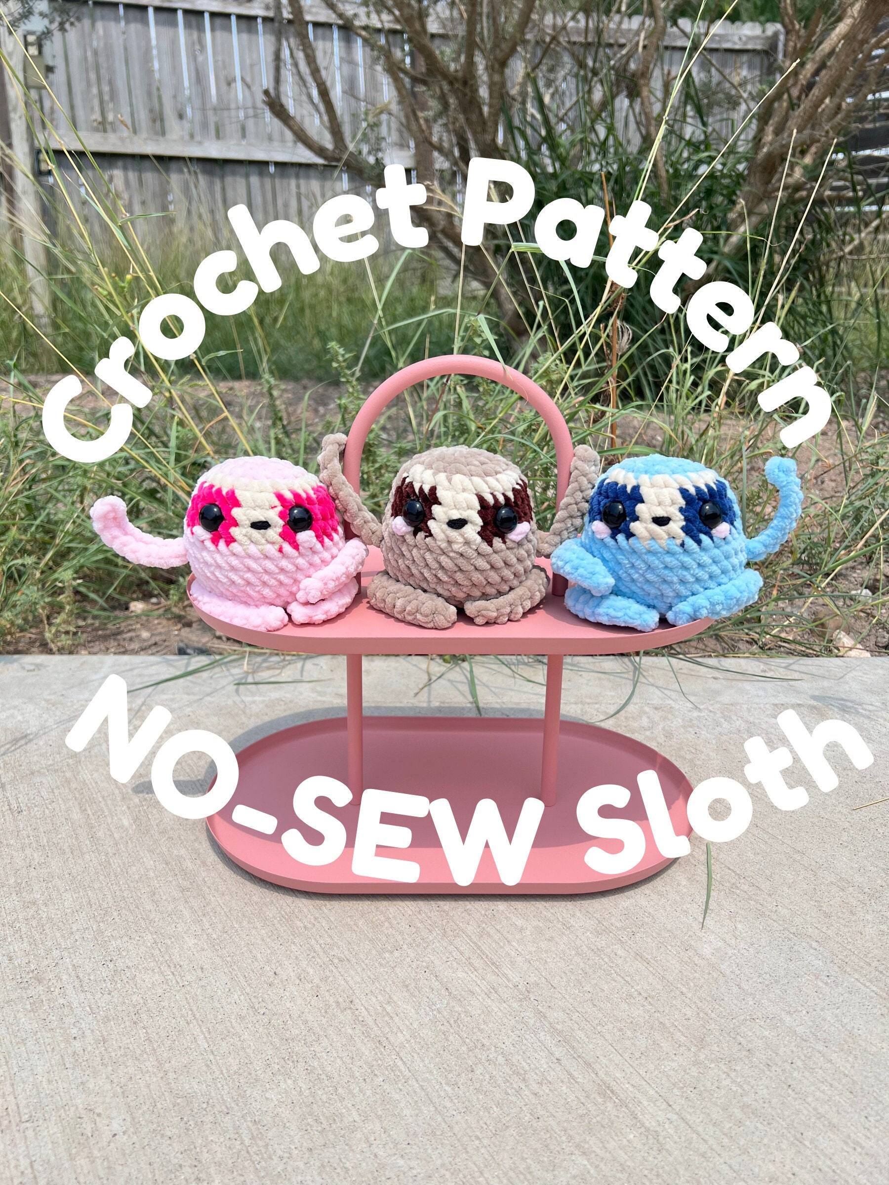 NO-SEW Chunky Sloth Crochet Pattern No-sew Crochet Amigurumi Chucky ...