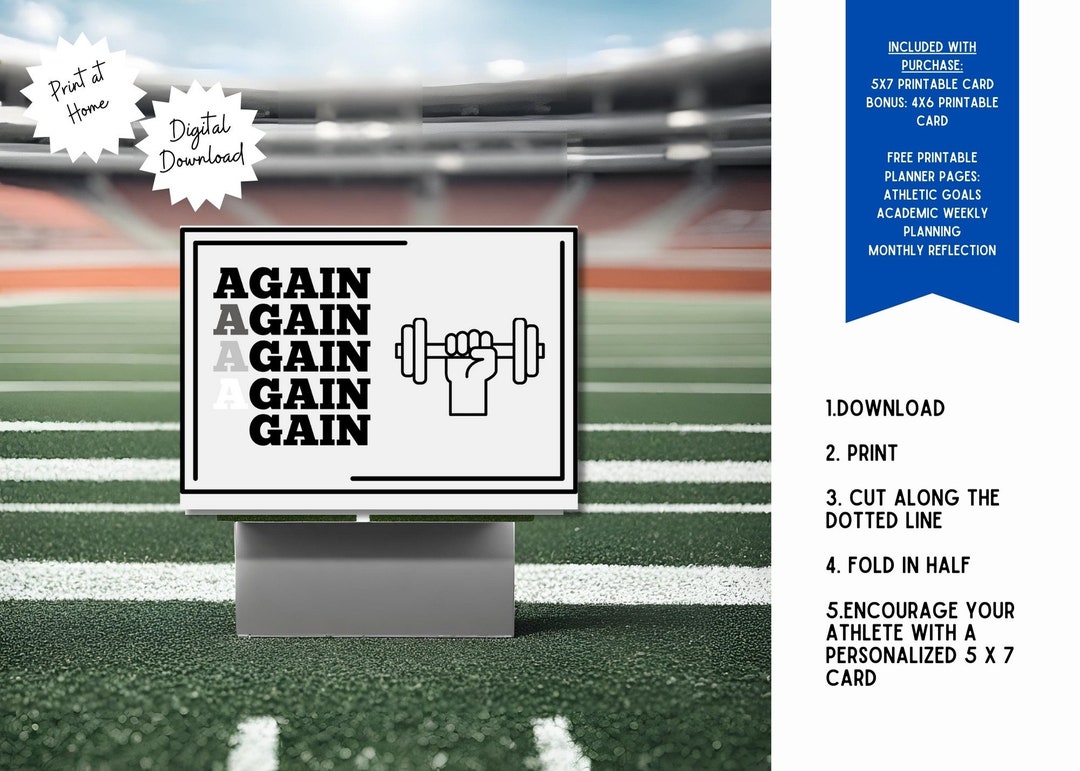 Encouragement Card for Student Athletes. Student Athlete Digital ...