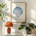 Coastal Seashell Set of 3, Light Blue Prints Beach House Decor Nautical ...