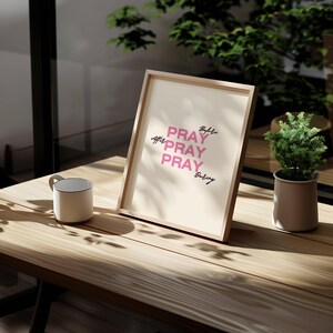 Pink Modern Christian Wall Art Set of 3 Printable Bible Verse Artwork ...