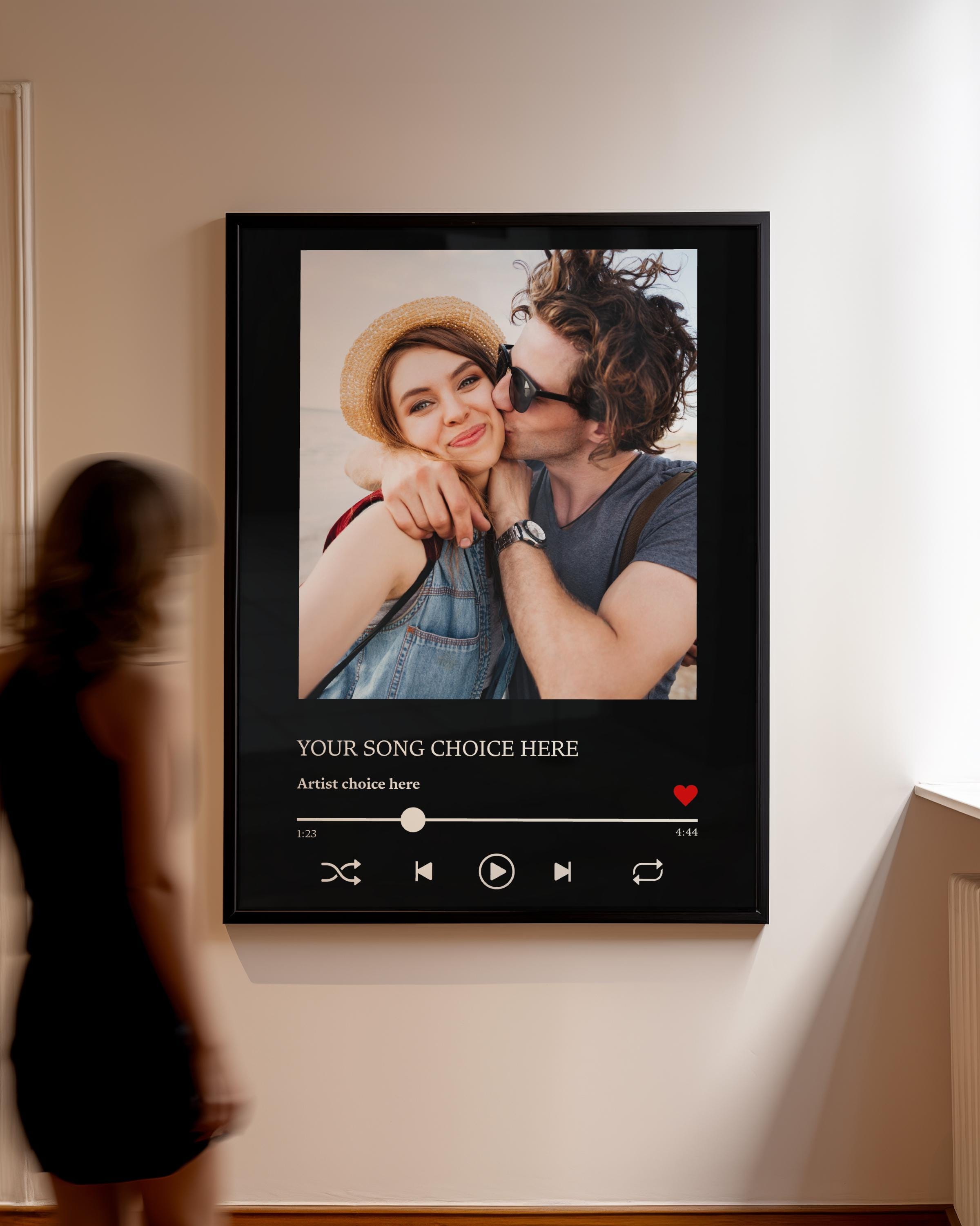 Custom Song Poster Printable Album Poster Black, Spotify Song ...