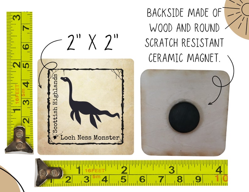 M115, Loch Ness Monster Magnet, Cryptid Magnet, Cryptid Gift, Gift ...
