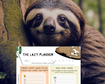 PDF Printout Lazy Girl Social Media Planner, Printout for Content ...