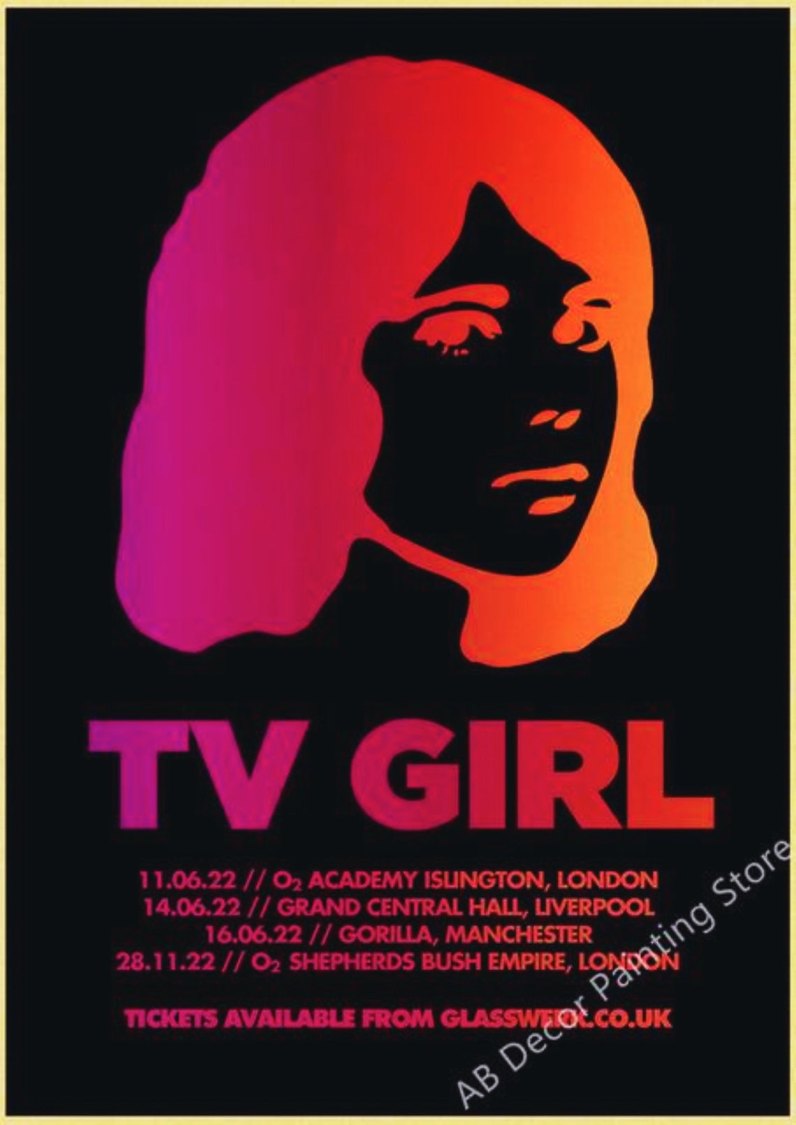 TV Girl Posters Retro Kraft Paper Prints Lovers Rock Vintage Poster ...