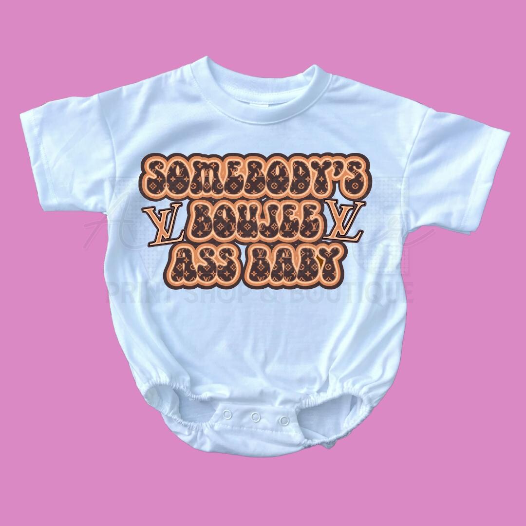 Somebodies Boujee Ass Baby, Bubble Romper, Boujee, Baggy Baby Romper ...