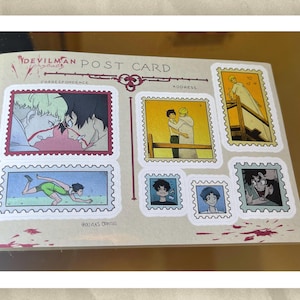 Anime Postcard Themed Sticker Sheets (FMA, ATLA, MP100, DEVILMAN) - Etsy