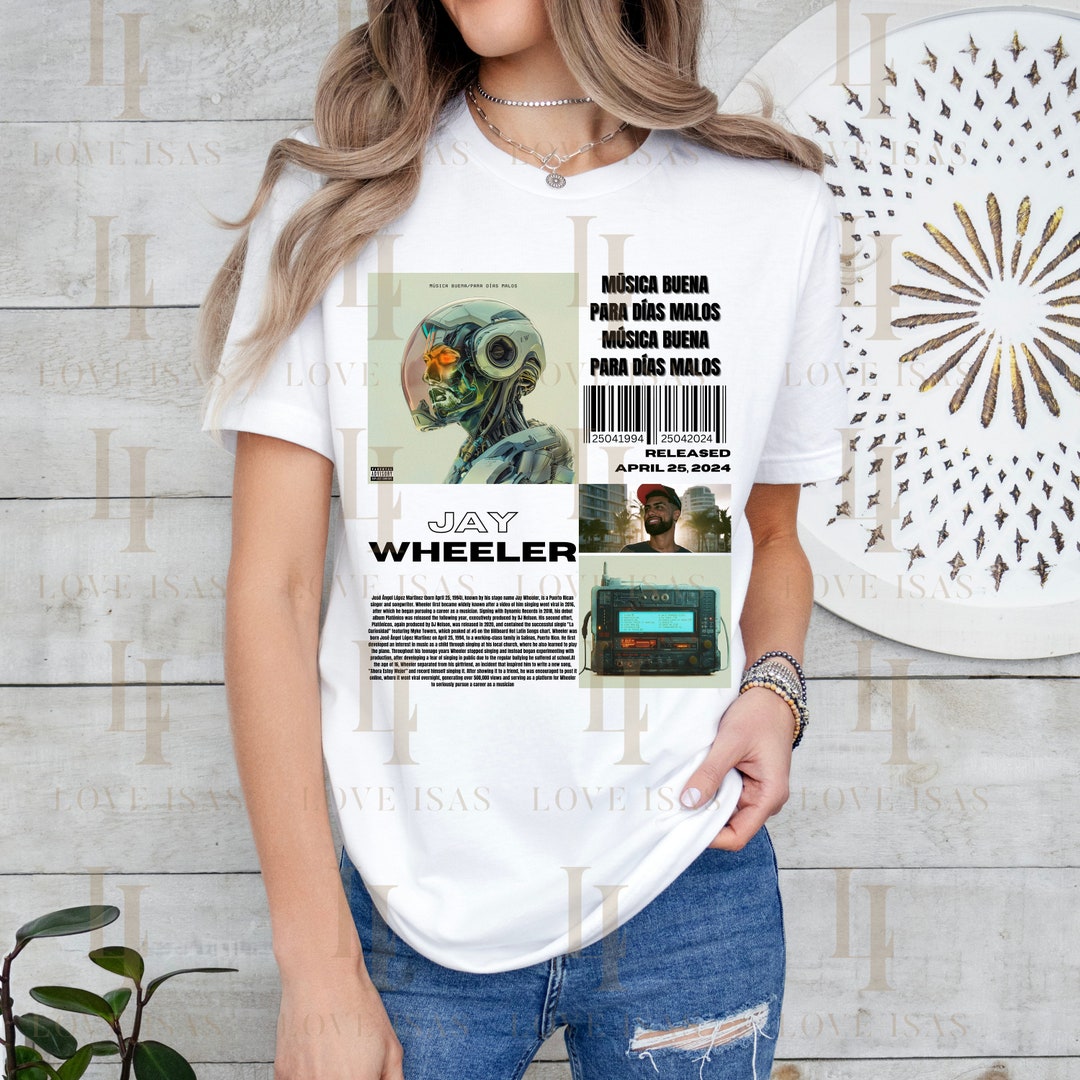 Vintage Jay Wheeler Tshirt,jay Wheeler Shirt,musica Buena Para Dias ...