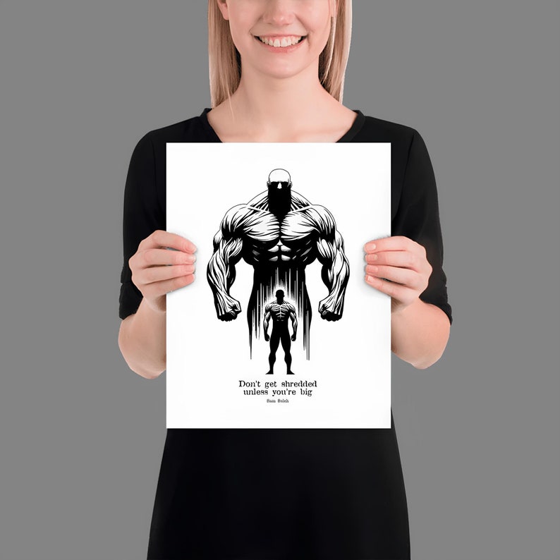 Sam Sulek Quote Poster: 'don't Get Shredded Unless You Are Big ...