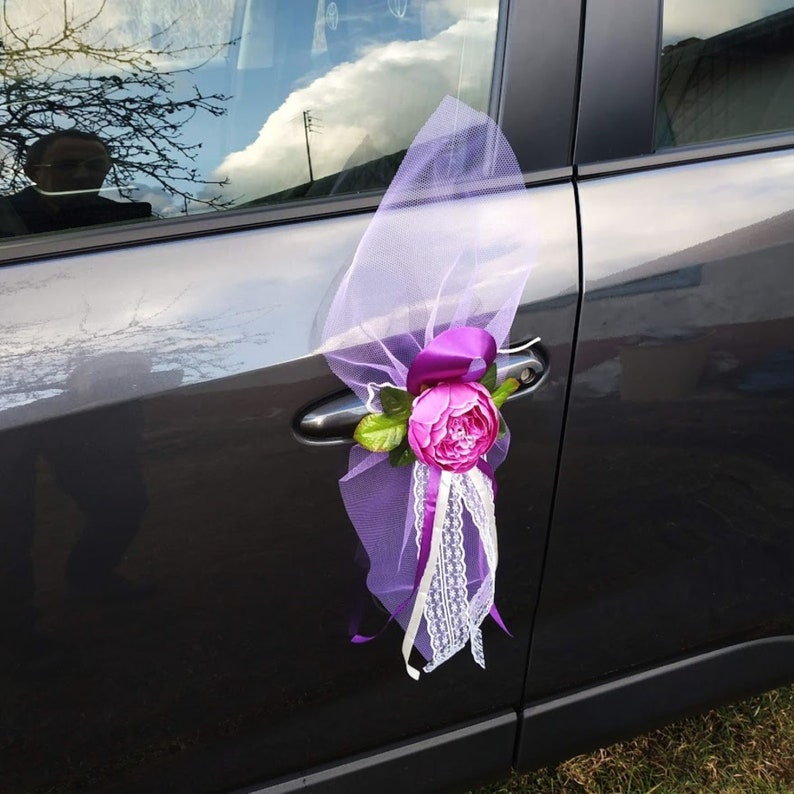 Pimp Your Getaway Car: Bridal Silk Roses for Wedding Decoration, Car ...