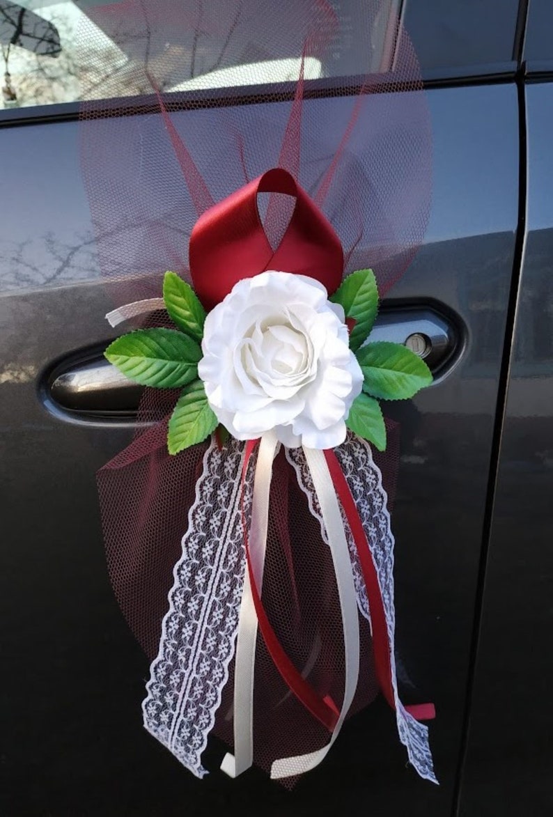 Pimp Your Getaway Car: Bridal Silk Roses for Wedding Decoration, Car ...