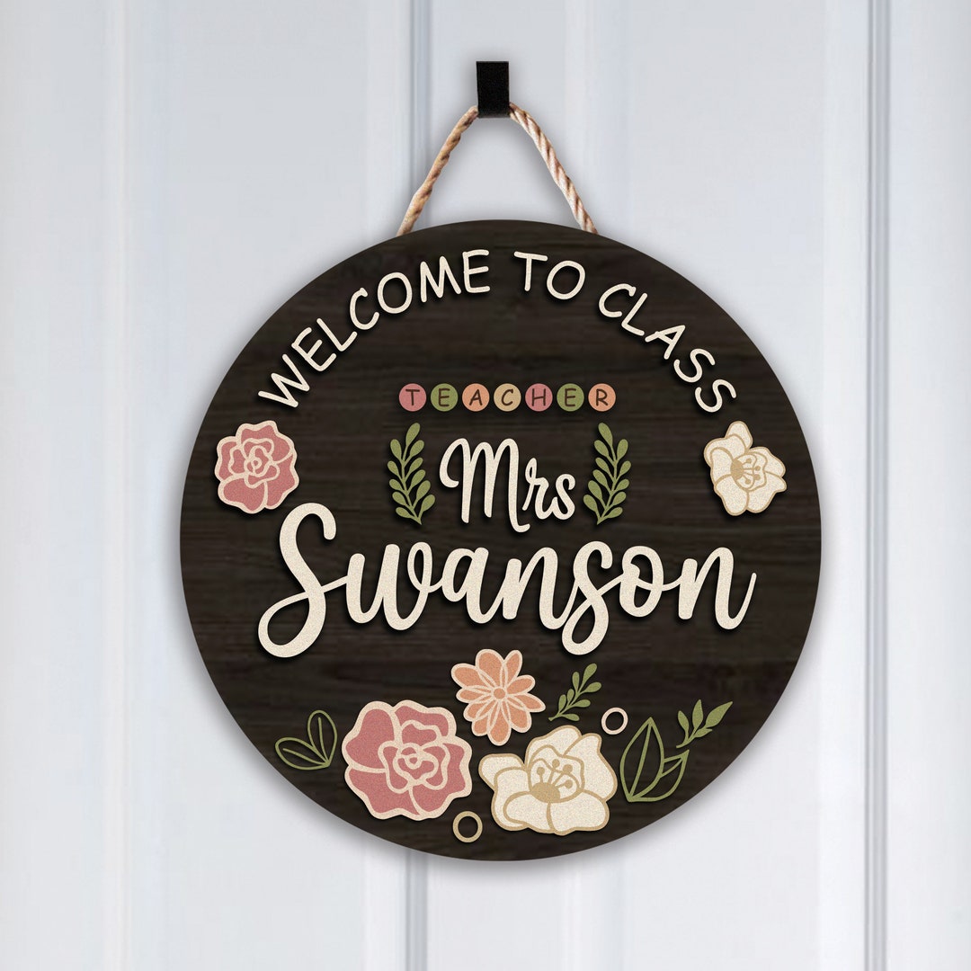 Custom Kindergarten Wooden Door Sign, Back to School Gifts ...