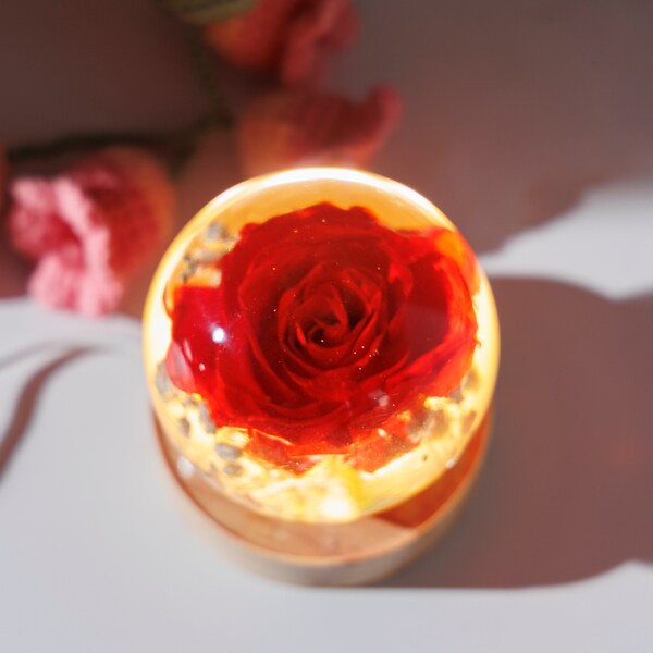 Rose Resin Table - Etsy