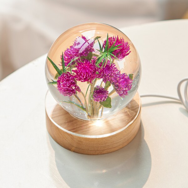 Resin Flower Lamp - Etsy