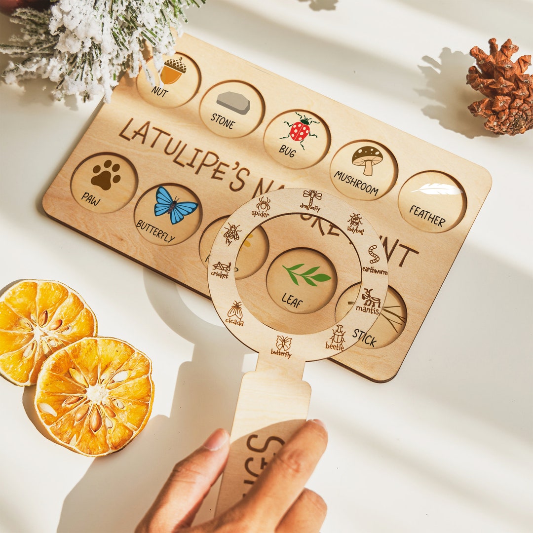 Custom Kids Wooden Nature Hunt Board, Nature Scavenger Hunt Board ...