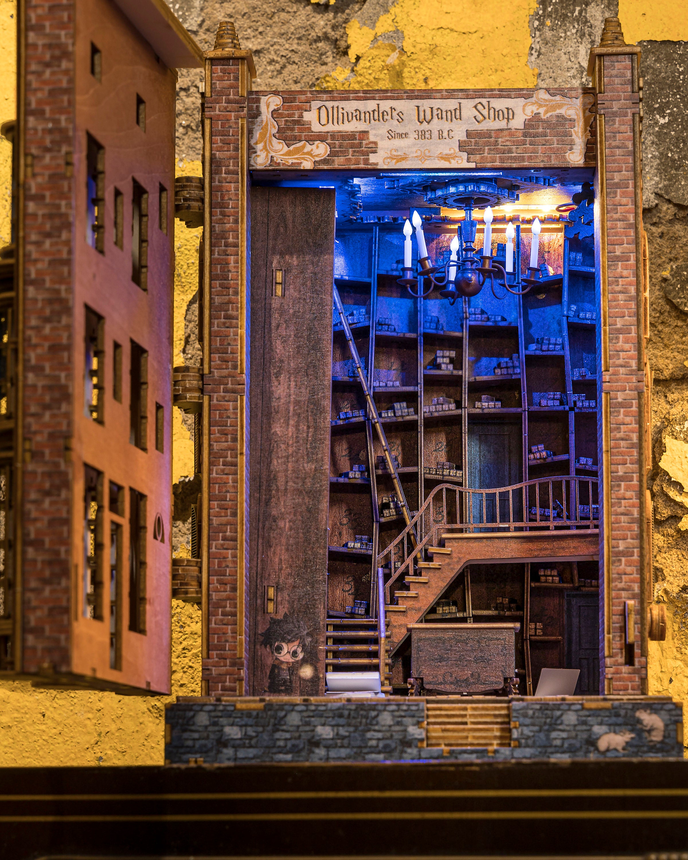 DIY Wizard Book Nook, Wand Shop Handmade Book Nook Kit, Library Design ...