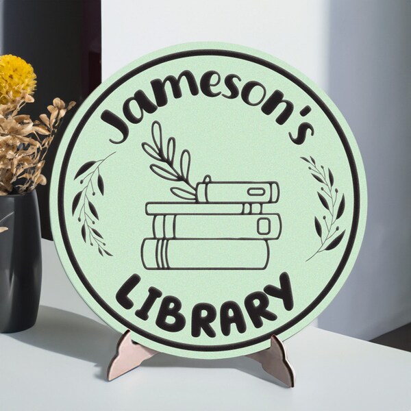 Custom Library Sign - Etsy