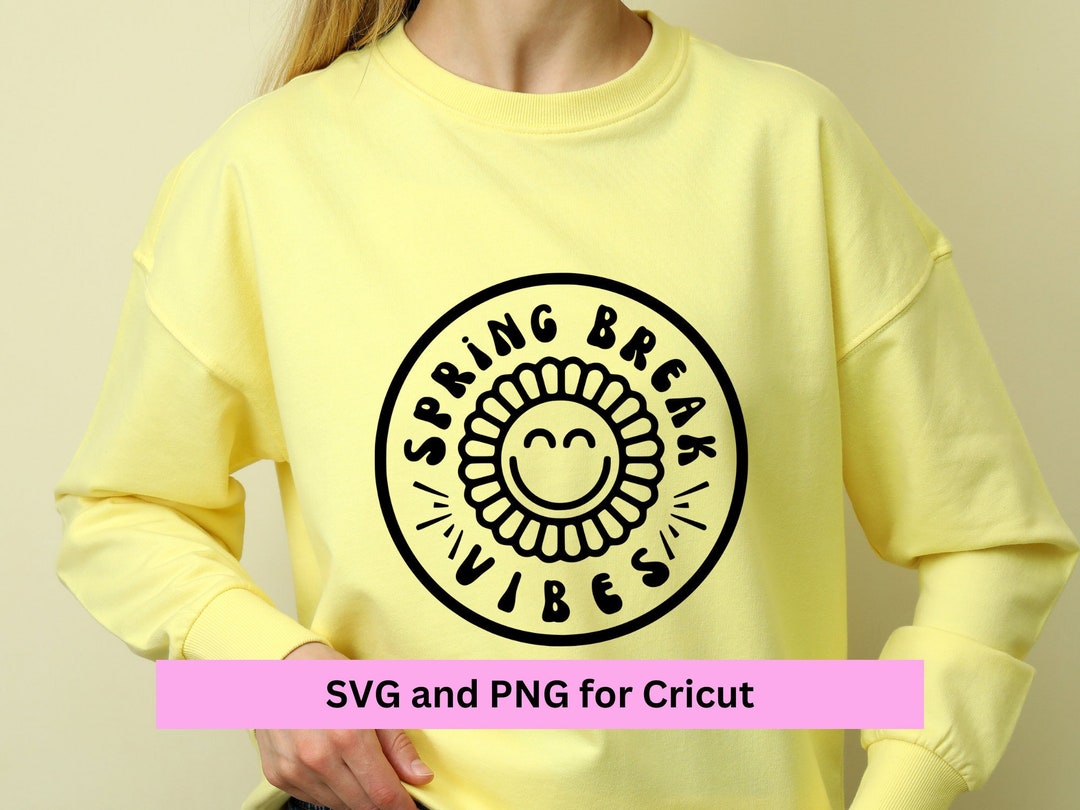 Spring Break SVG, Spring Break Vibes SVG, Daisy Smiley SVG and Png for ...