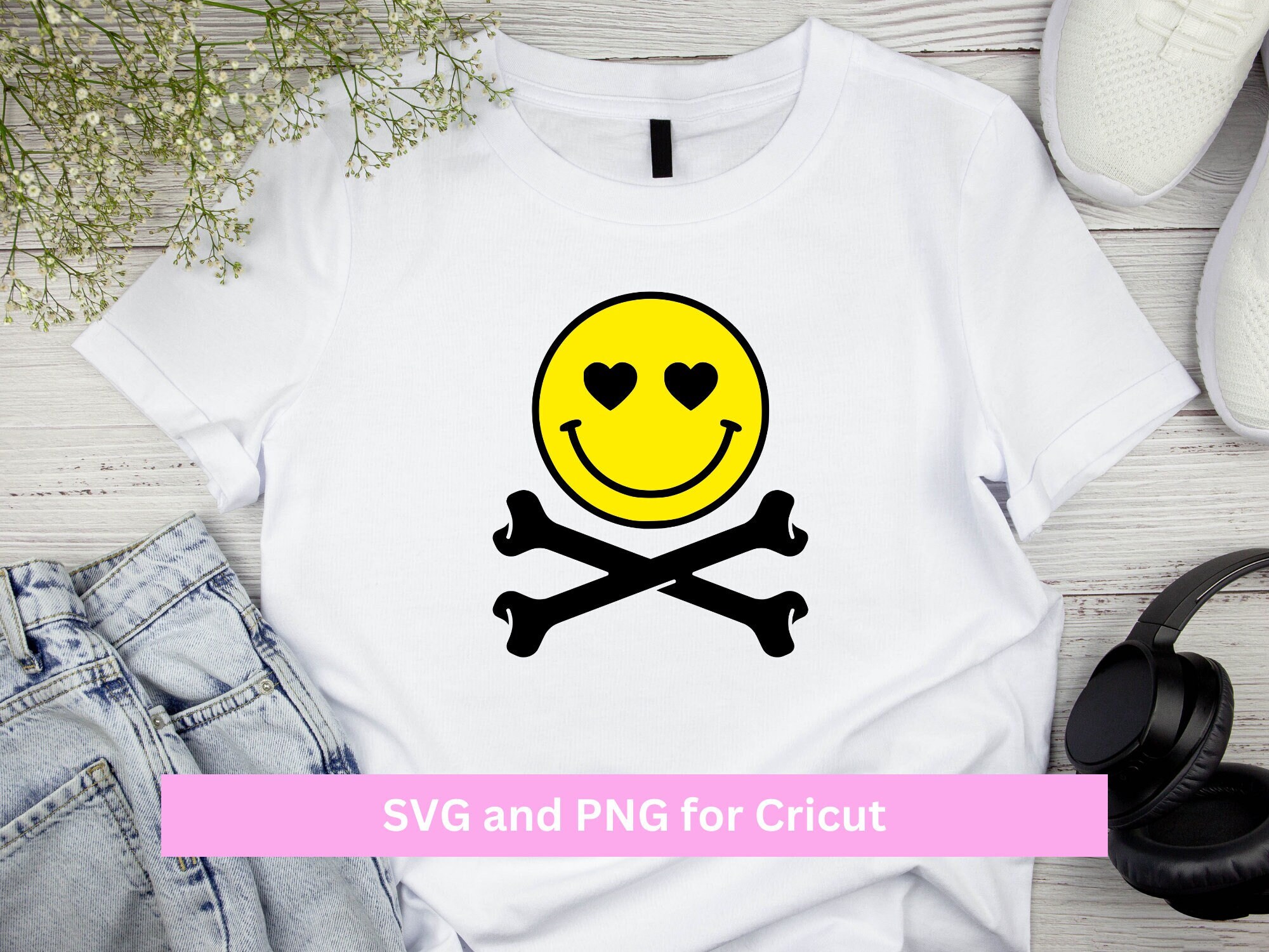 Heart Smiley SVG, Smiley Face SVG, Heart Smiley Png, Digital Download ...