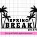 Spring Break 2024 SVG, Spring Break PNG, Spring Break Palm Trees Svg ...