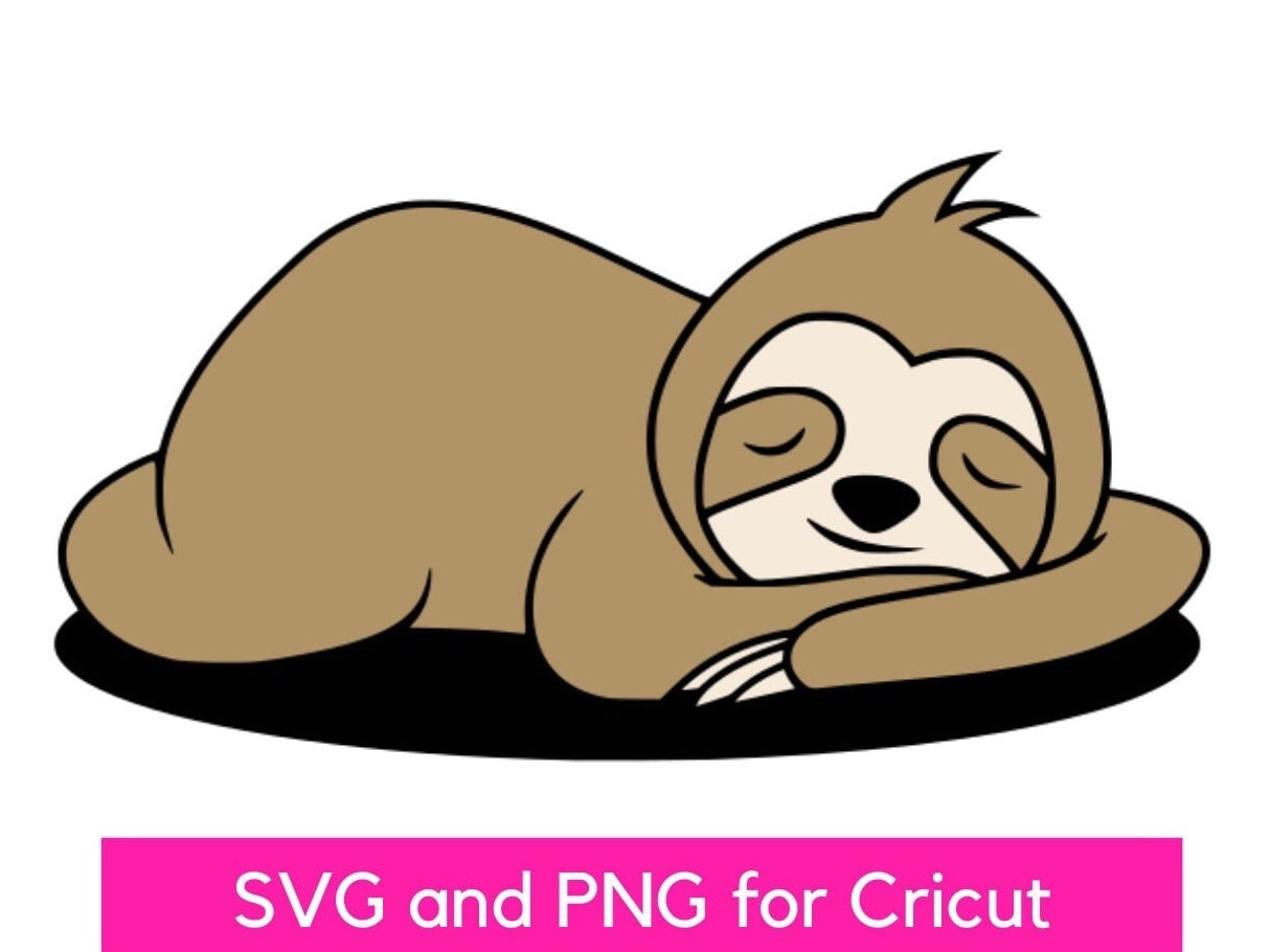 Sloth Svg, Cute Sloth Png, Cute Sloth Svg, Sloth Png, Sleeping Sloth - Etsy