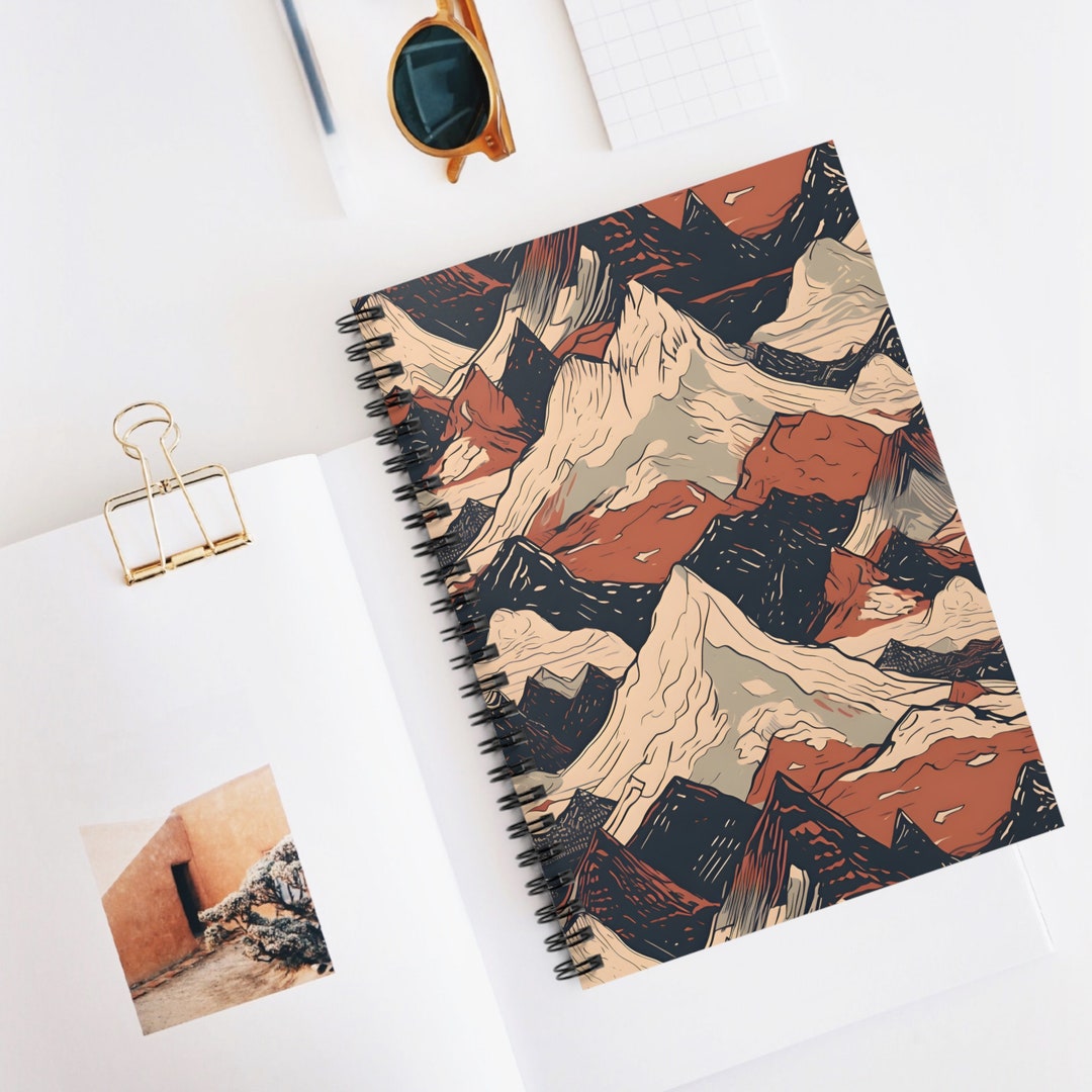 Mountain Majesty A5 Notebook Alpine Pattern Short Journal Nature ...