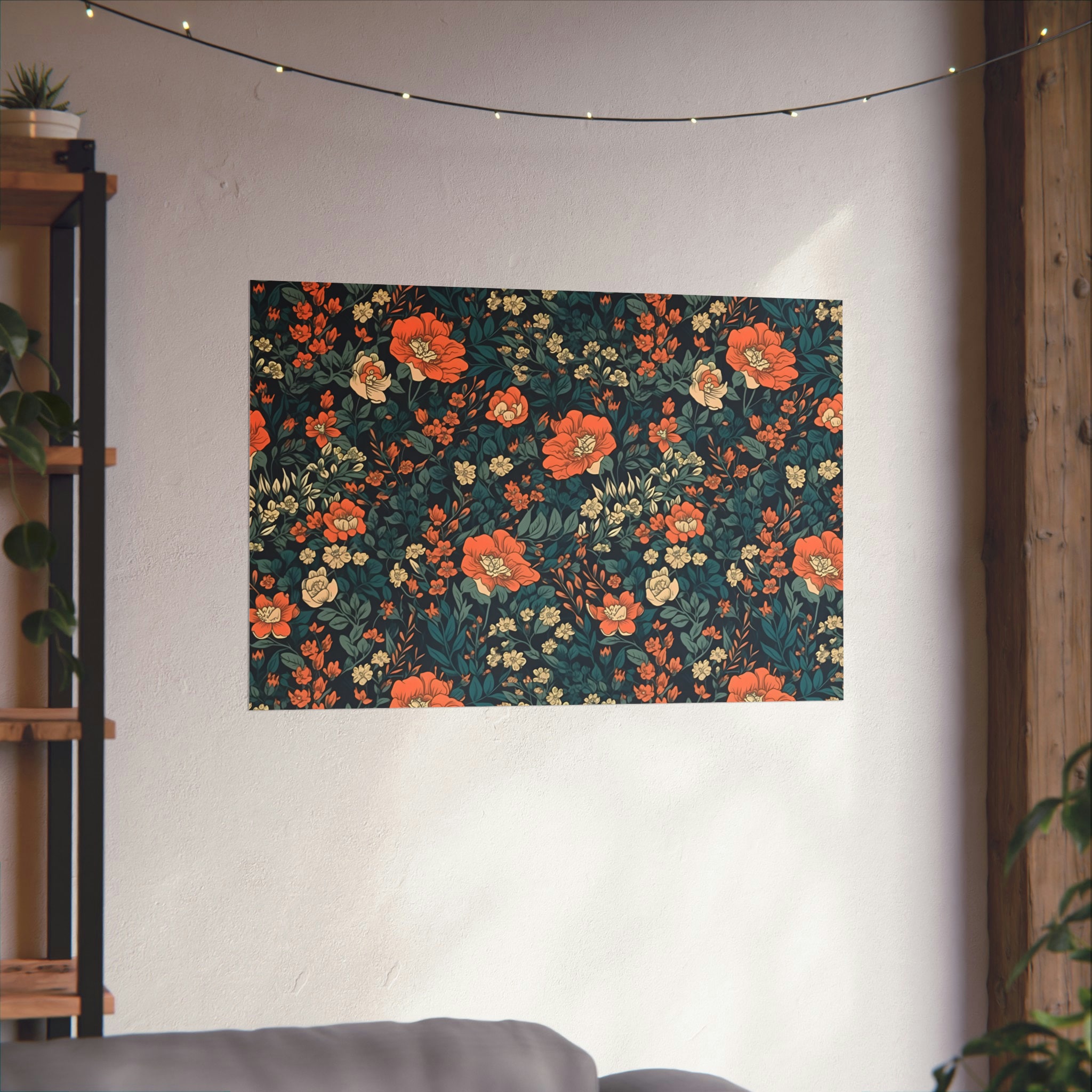 Blooms & Petals Poster Elegant Floral Pattern Art Print Stylish Wall ...