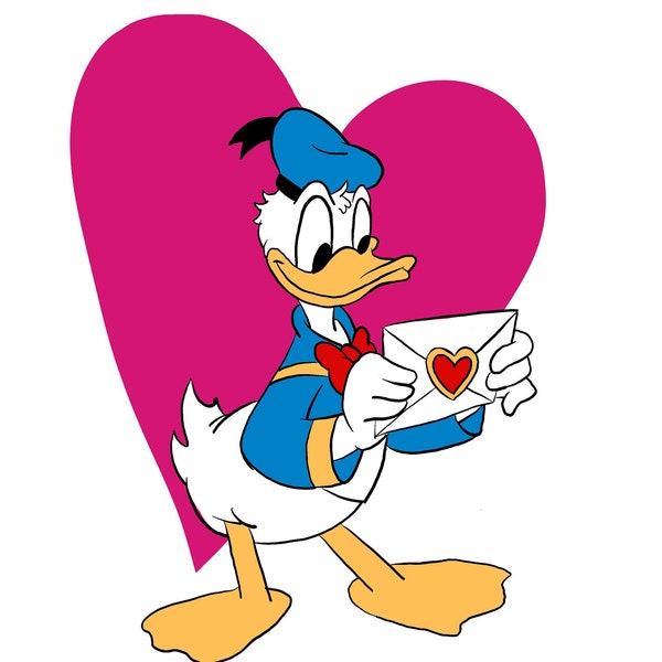 Donald Duck Valentine - Etsy