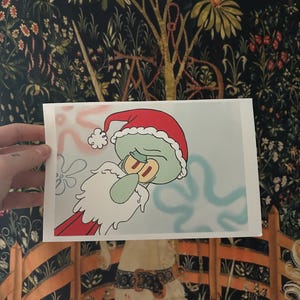 Retro Spongebob Christmas Card - Etsy