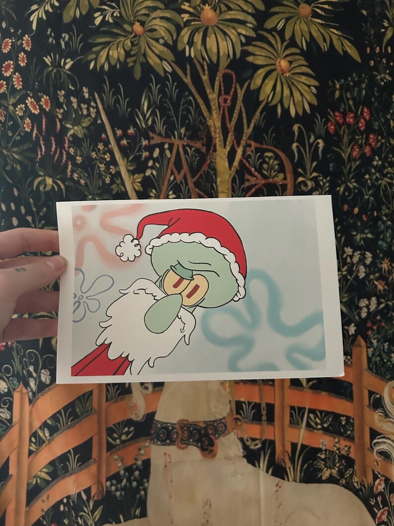 Retro Spongebob Christmas Card - Etsy