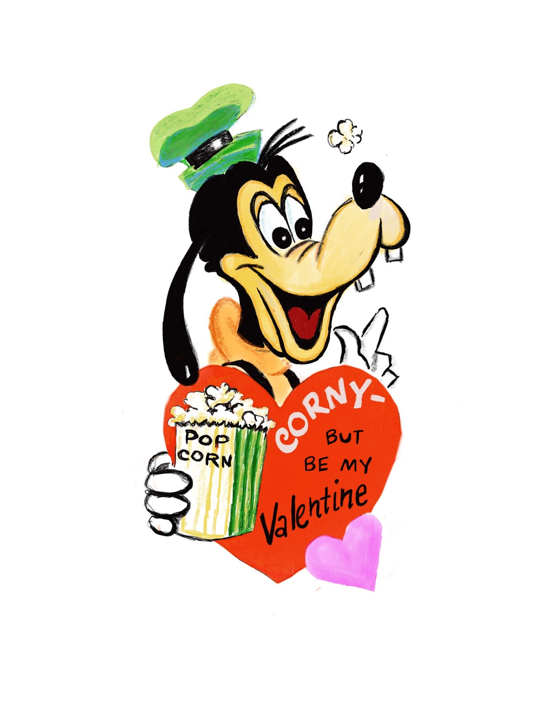 Vintage Goofy Valentine's Day Card - Etsy