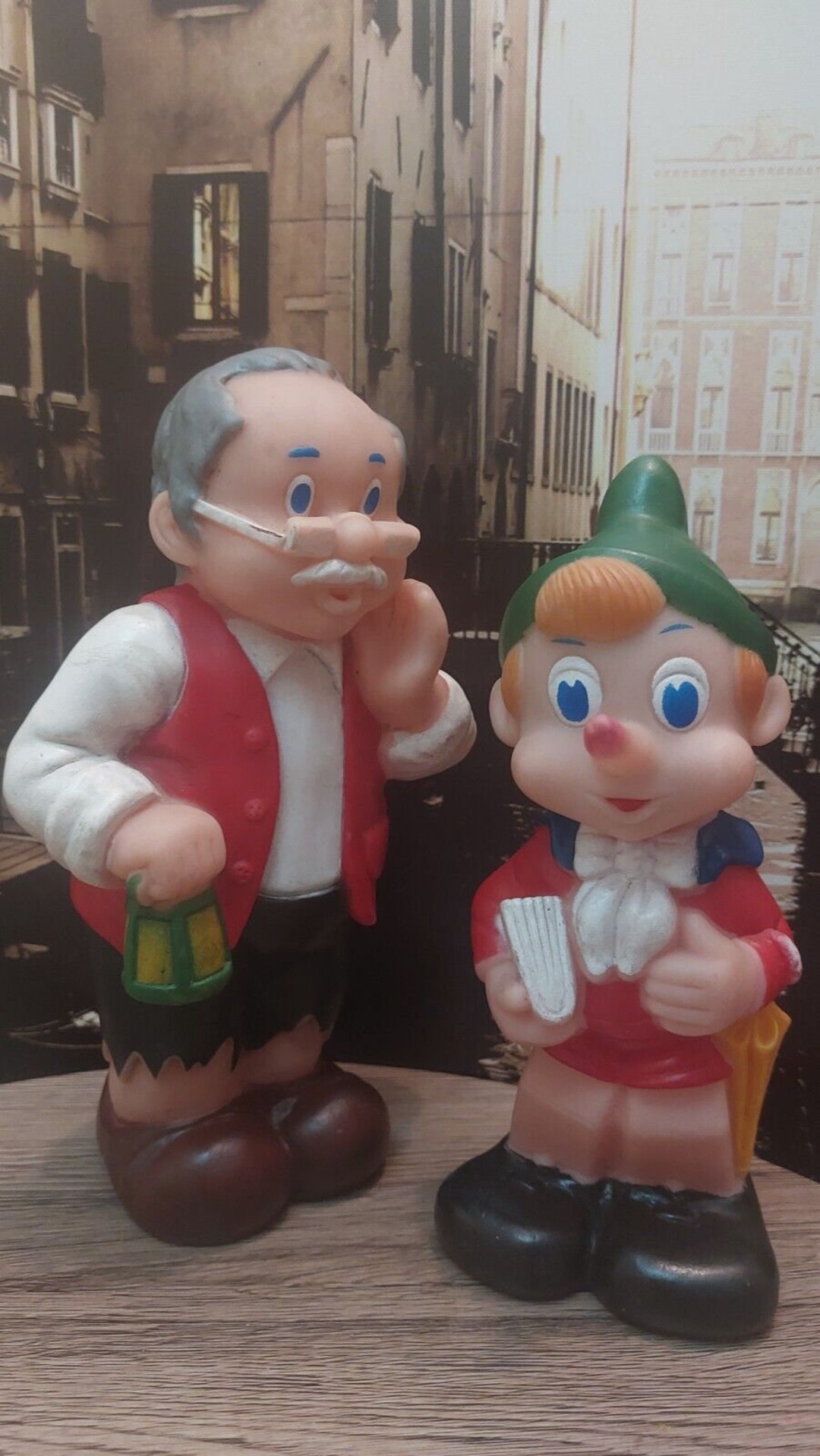 Vintage Italian Pinocchio and Geppetto Rubber Figures With Whistles - Etsy