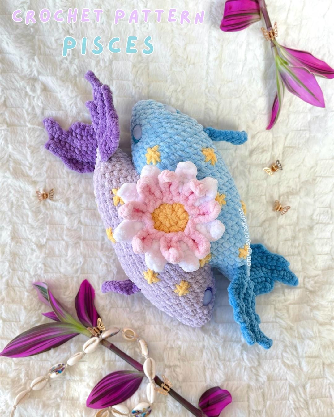 Pisces Crochet Pattern: Zodiac Star Sign Plushie (PDF Download) - Etsy