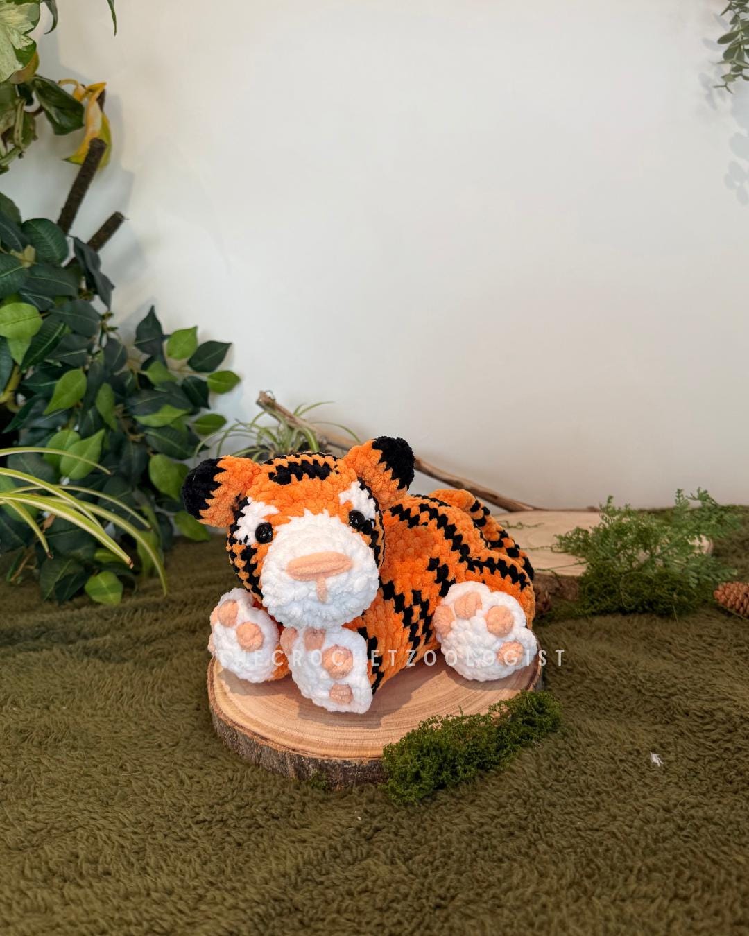 Tiger Lying Crochet Pattern - Endangered Species Amigurumi Plush ...