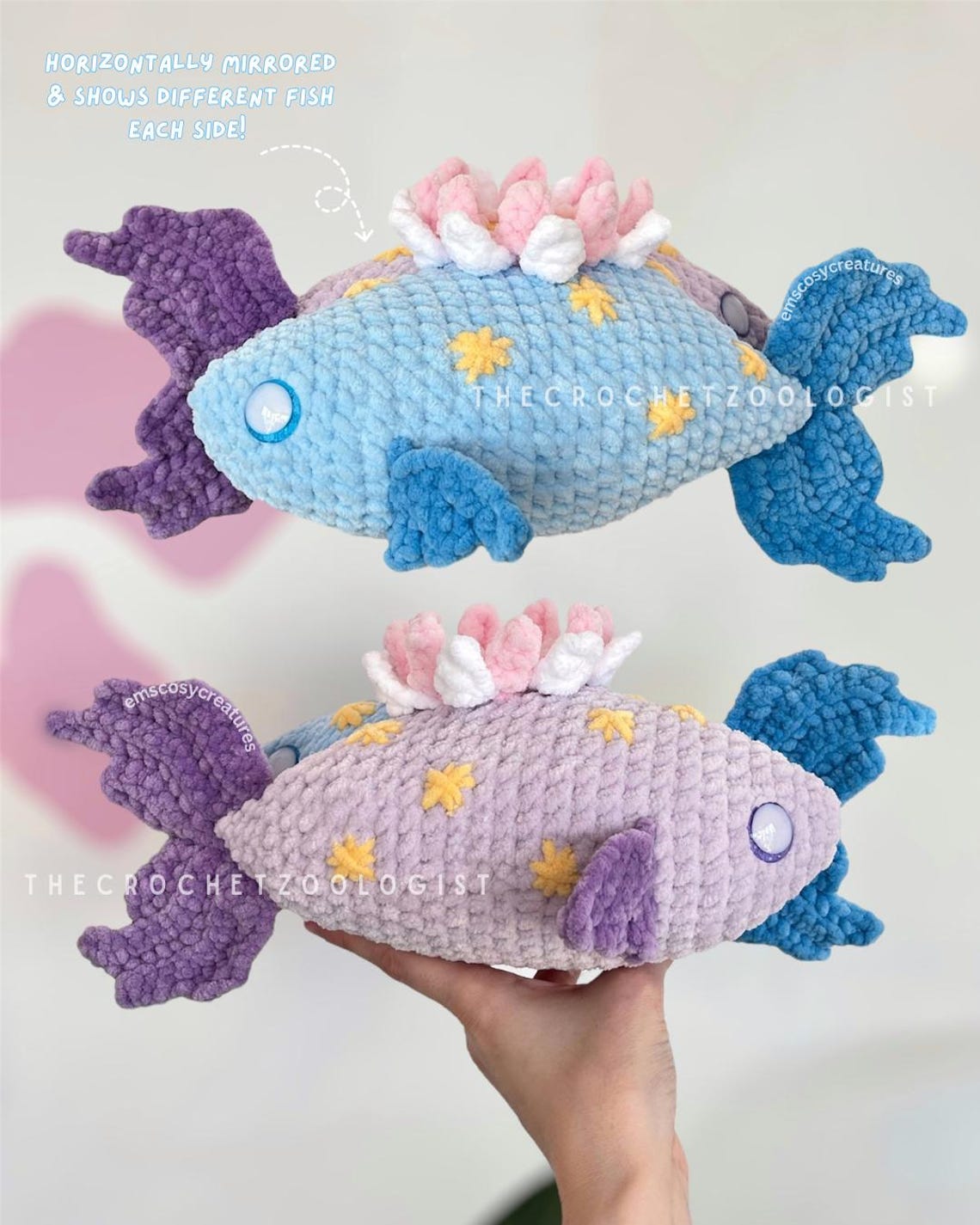 Pisces Crochet Pattern, Zodiac Star Sign Plushie, Zodiac Gift for ...