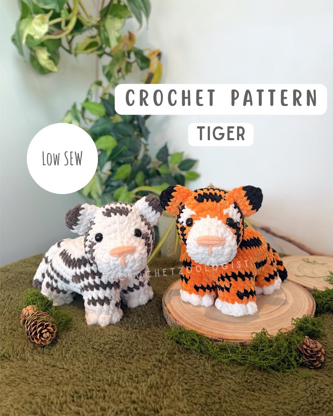Tiger Standing Crochet Pattern - Endangered Species Amigurumi Plush ...