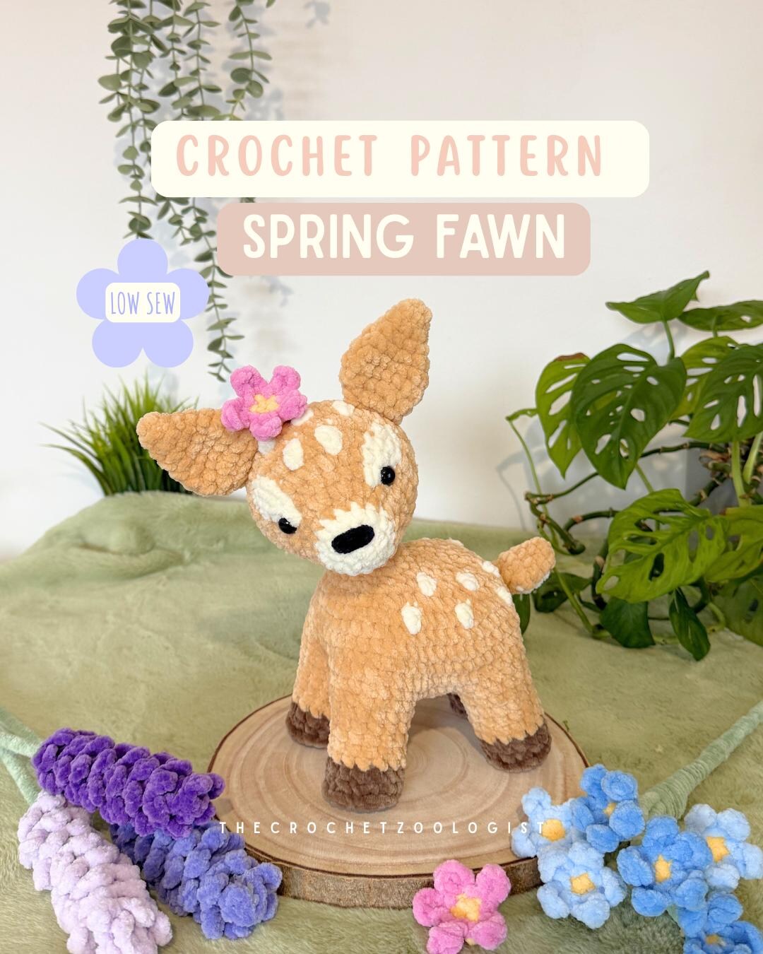 Fawn Spring Standing Crochet Pattern - Wildlife Plush Crochet Pattern ...