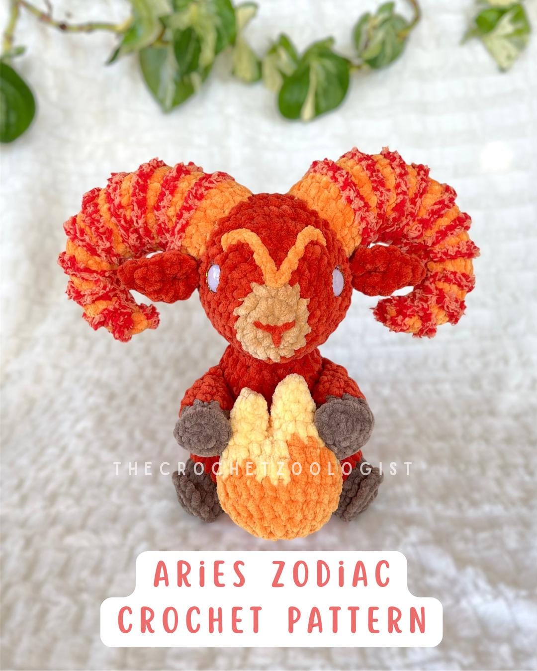 Aries Zodiac Crochet Pattern, Ram/goat Star Sign Crochet Plushie ...