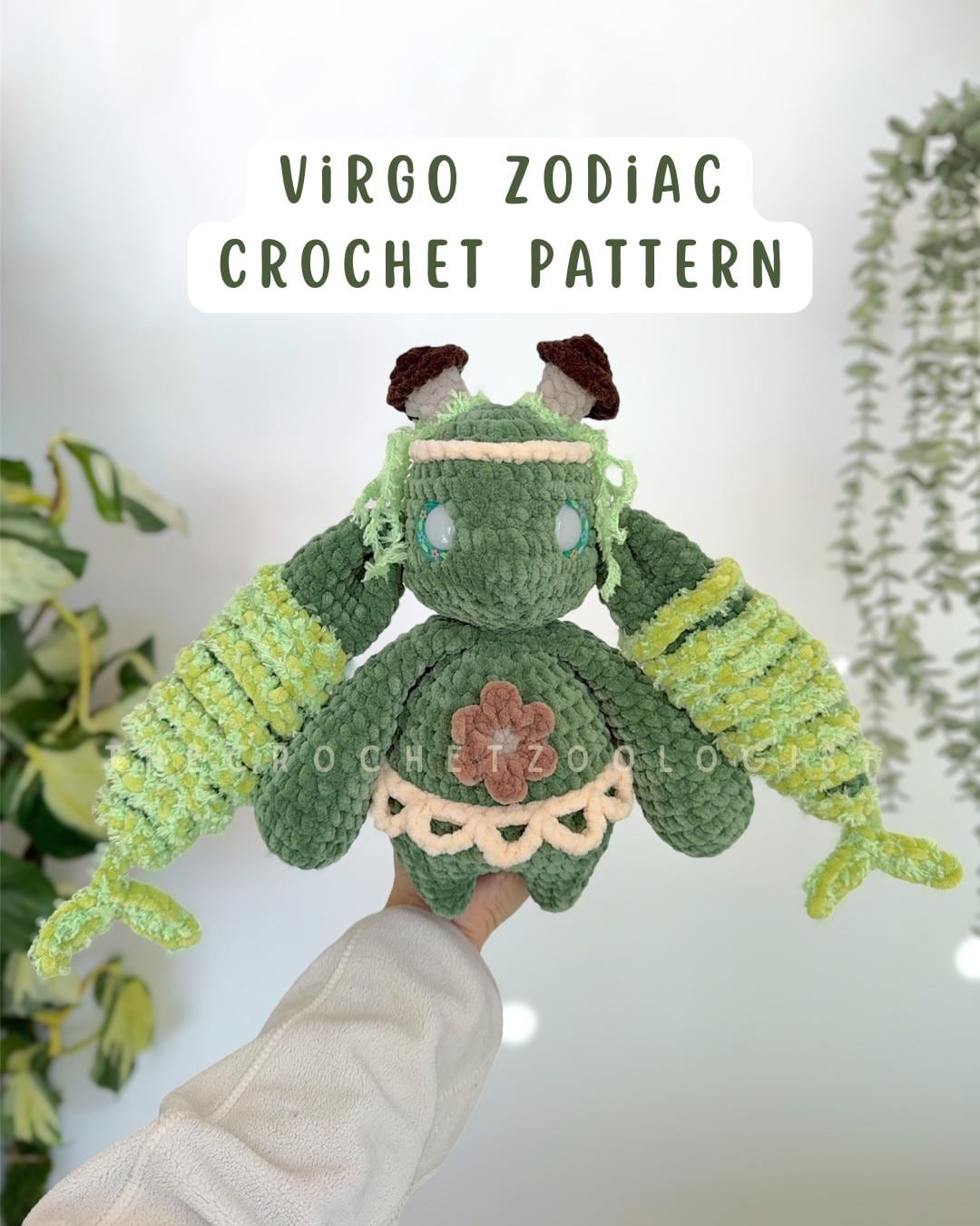 Virgo Zodiac Plushie Crochet Pattern, Cute Star Sign Crochet Plushie ...