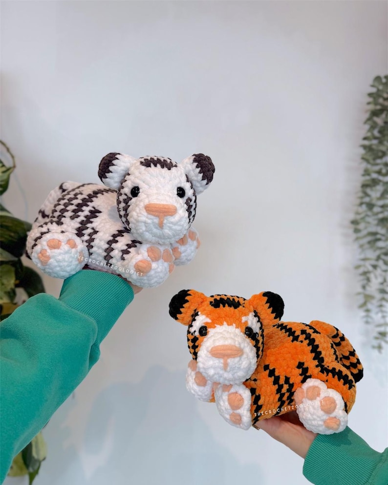 Tiger 2-in-1 Crochet Pattern - Endangered Species Plushie, Tiger Plush ...
