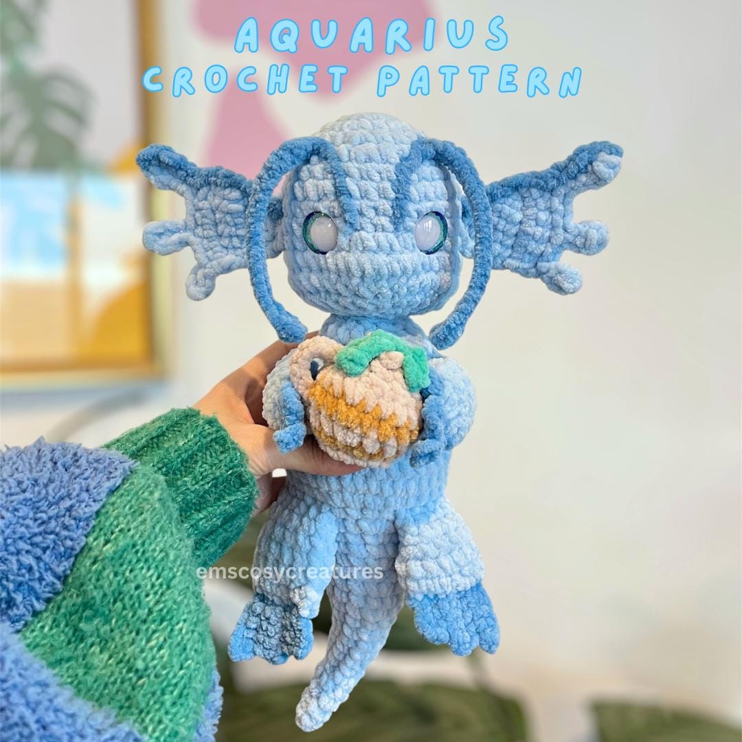 Aquarius Zodiac Crochet Pattern, Star Sign Crochet, Aquarius Amigurumi ...