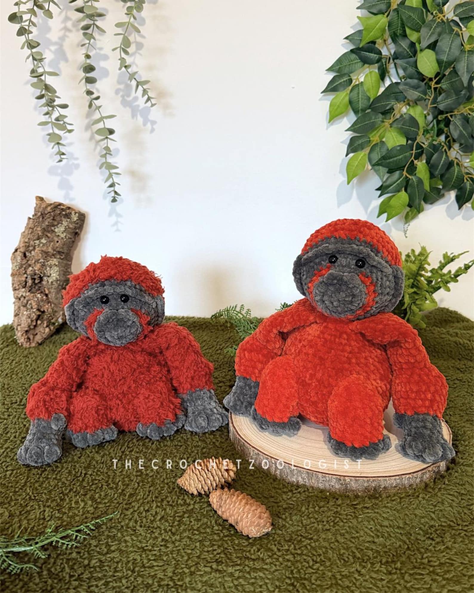 Orangutan Ape Crochet Pattern - Monkey Crochet, Endangered Species ...