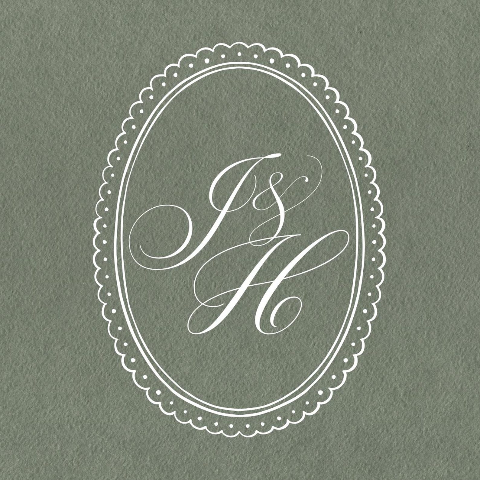 Vintage Monogram Crest Logo | Custom Wedding Initials PNG | Minimalist ...