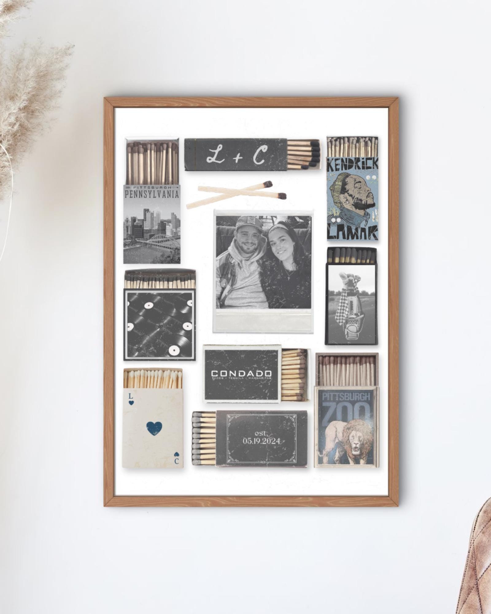 Two Black Vintage Blank Matchbox Templates | Digital Download - Etsy