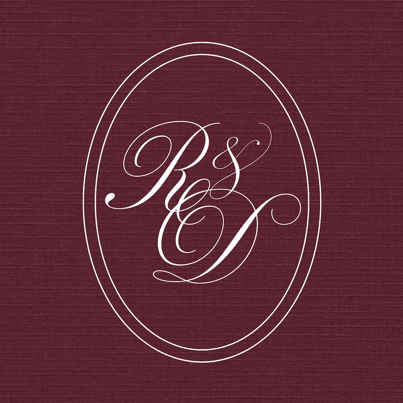 Vintage Monogram Crest Logo | Custom Wedding Initials PNG | Minimalist ...