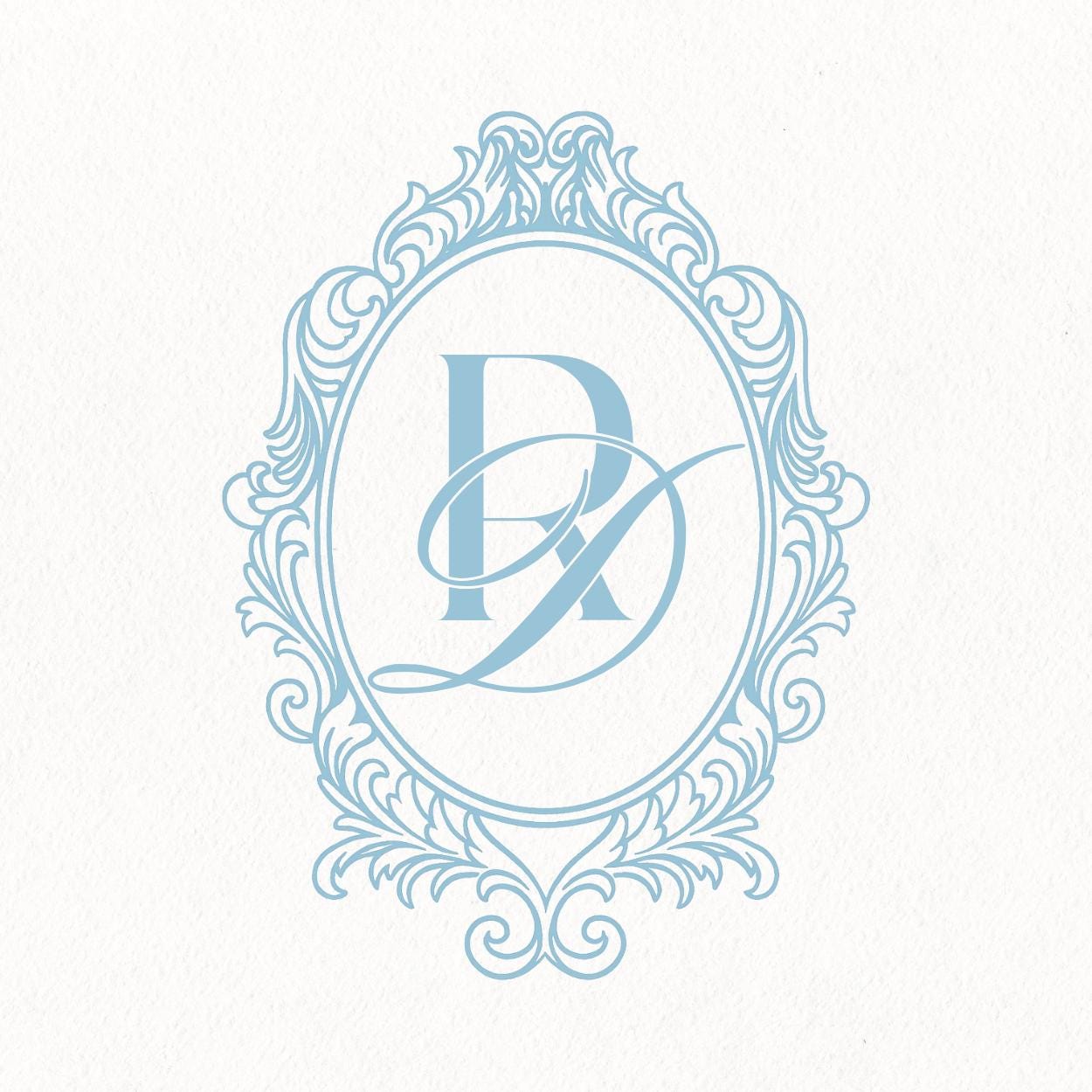 Custom Elegant Monogram Crest | Initials Crests, Personalized Digital ...
