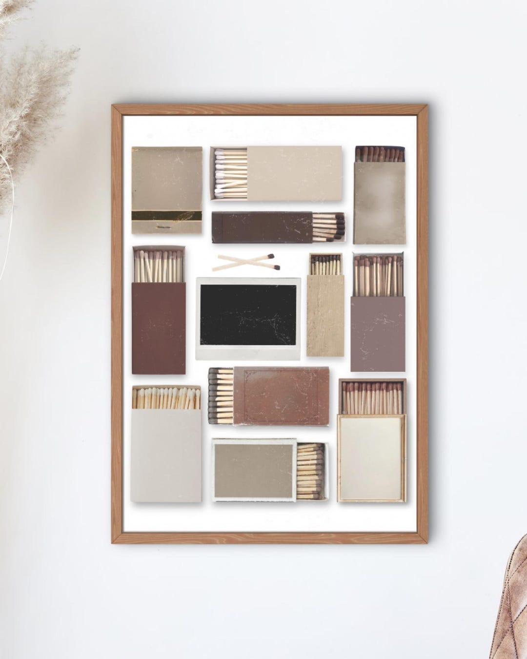 Two Brown Vintage Blank Matchbox Templates | Digital Download - Etsy