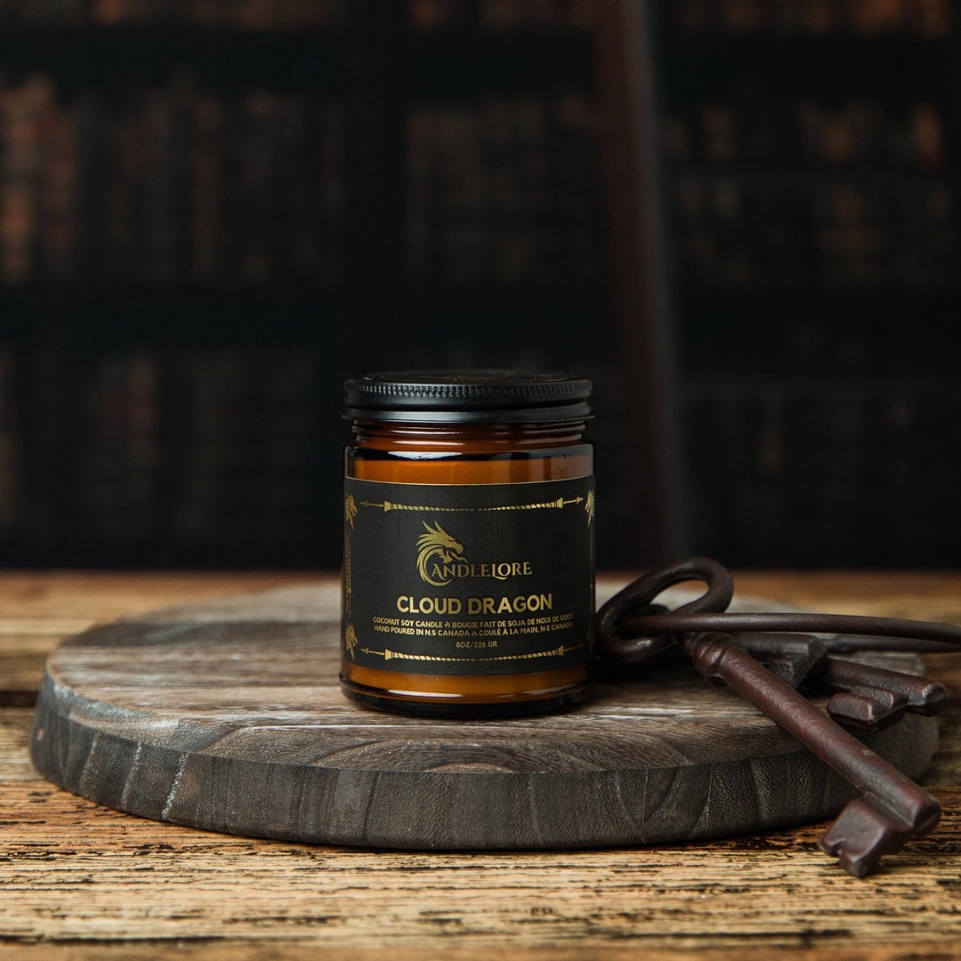 Cloud Dragon Scented Candle: Coconut Soy Wax, Wood Wick - Etsy