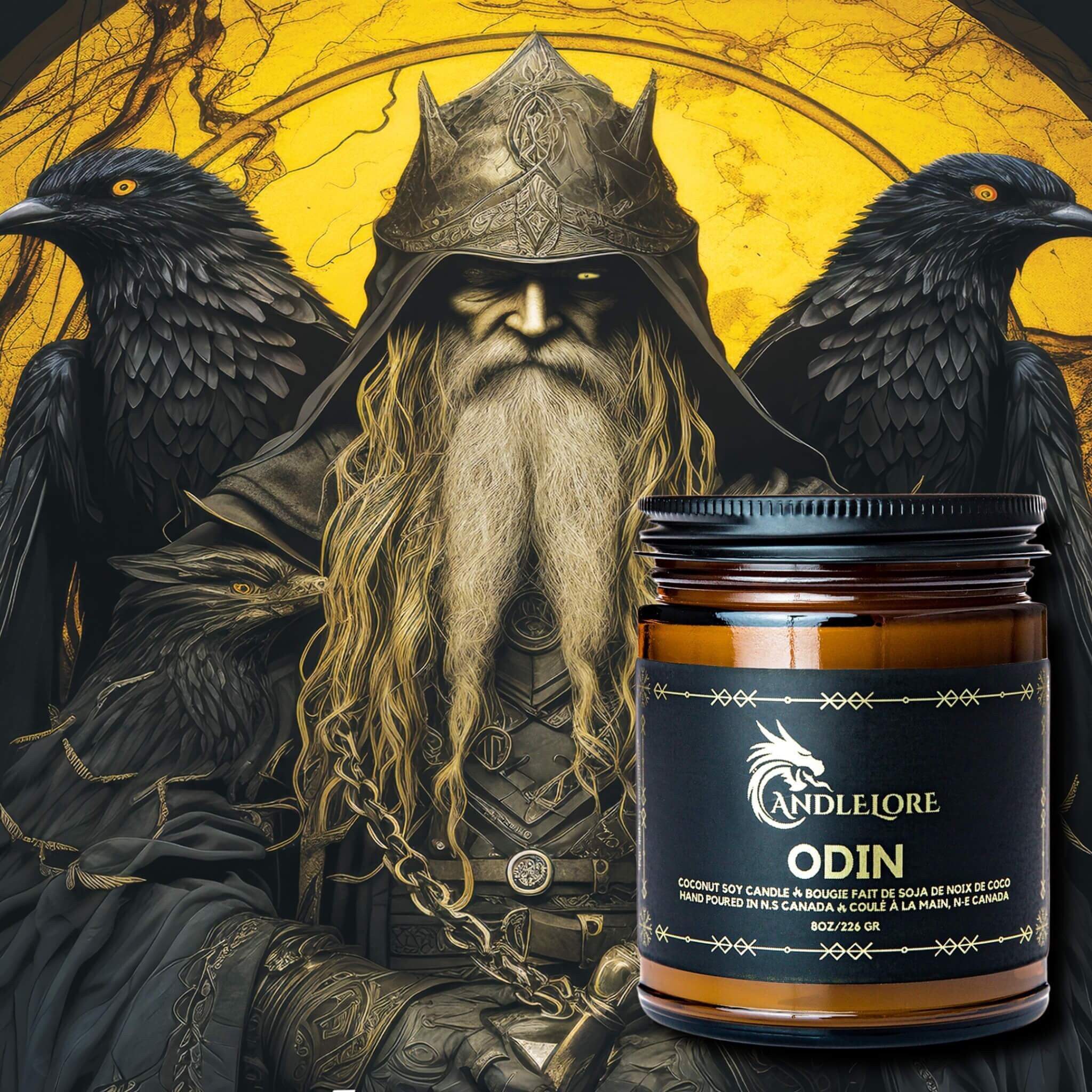 Odin Norse Mythology Candle, the All Father Themed Candle, Viking God ...