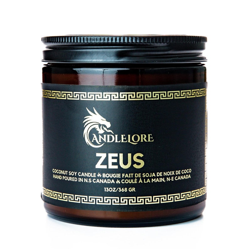 Zeus Greek Mythology Candle, Greek God of Sky & Lightning Candle, King ...