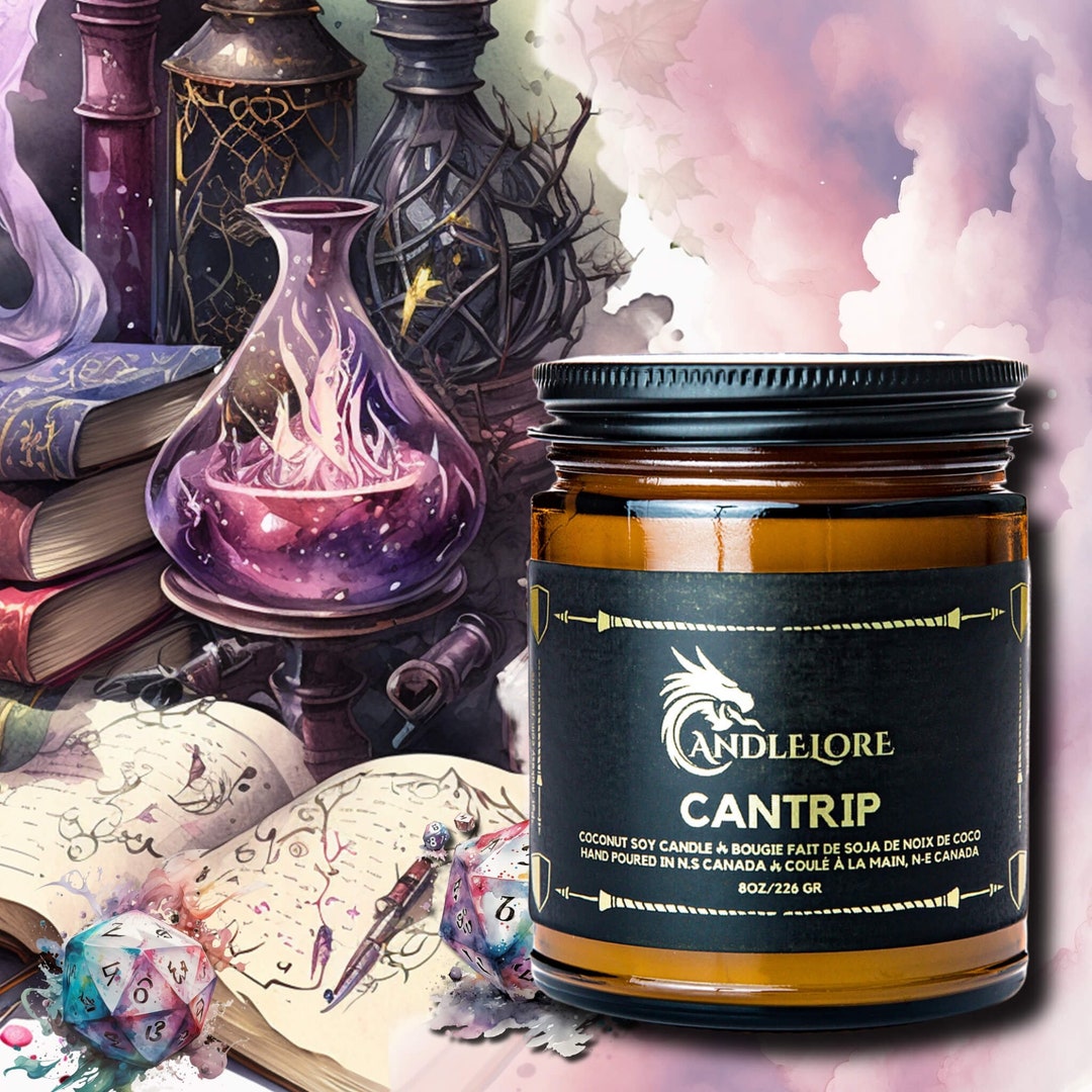 Cantrip Spell Candle, Magic Inspired Candle, Dungeons and Dragons ...